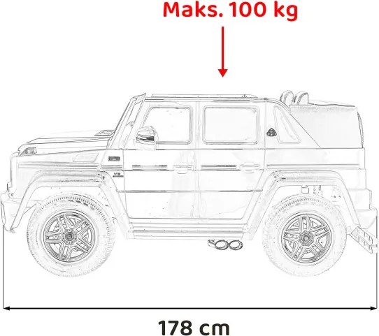 Elektrické autíčko Mercedes Benz MAYBACH G650 STRONG černé