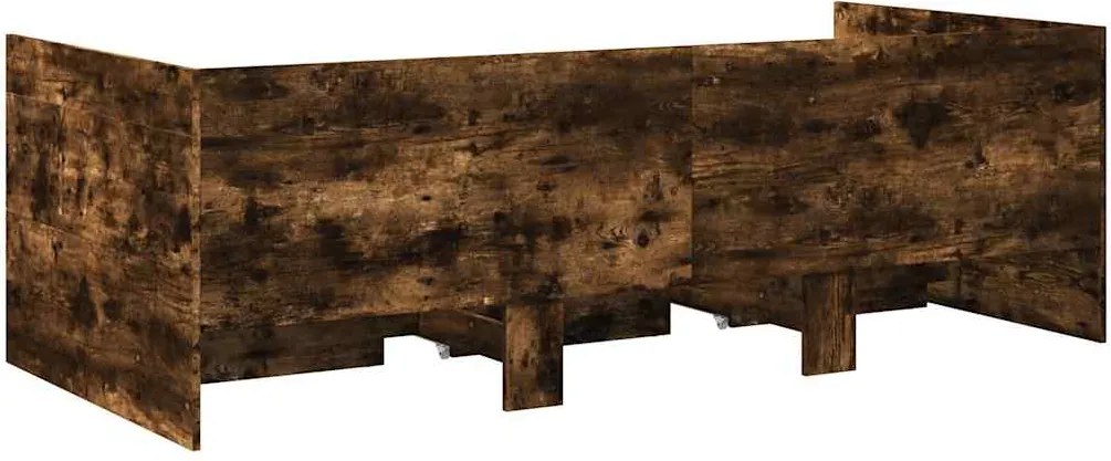 Válenda se zásuvkami bez matrace kouřový dub 90 x 200 cm 3280822