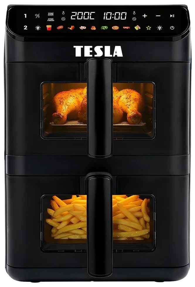 TESLA Electronics AirCook - Multif. dig. horkovz. fritéza 11 l 2800W/230V černá
