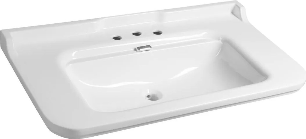 Kerasan WALDORF keramické retro umyvadlo 100x55cm, 3 otvory, bílá 4142K1-3