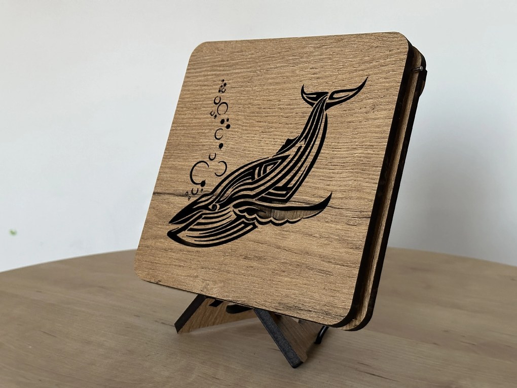 Li-Go "Velryba" lampa 19x19 cm provedení povrchu: černá s patinou