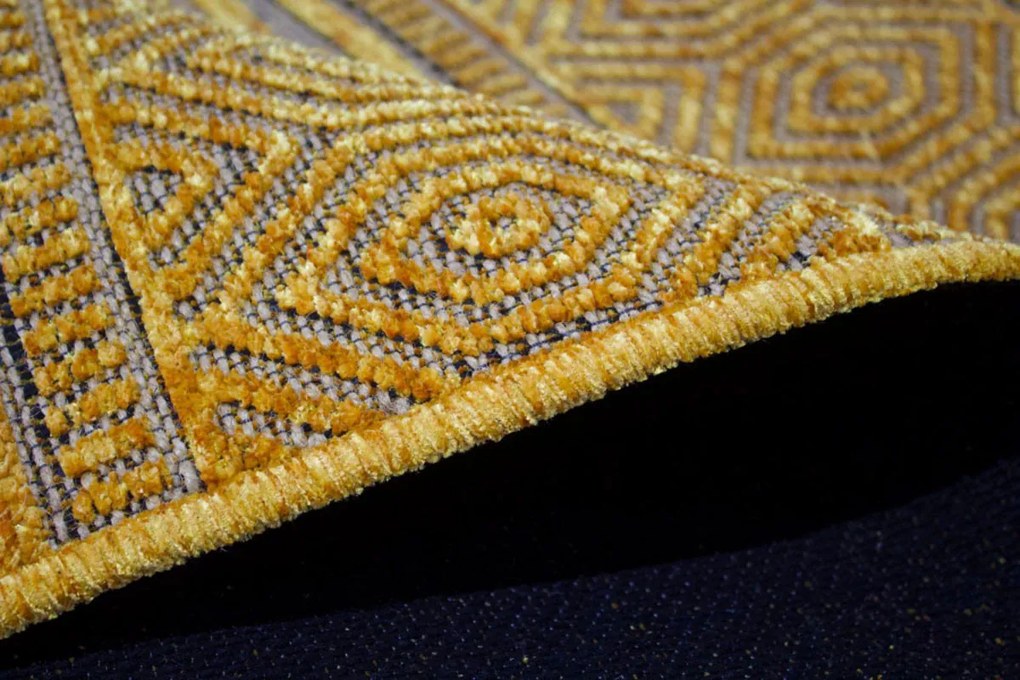 BE Koberec Saran G001 YELLOW - žlutý obdélníkový Rozměr: 60x100 cm