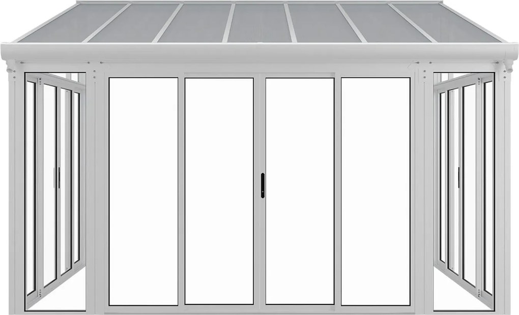 Juskys Zimní zahrada s akrylátovým zasklením Barva: tmavě šedá, Velikost: 550 × 300 cm