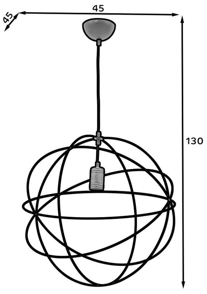 Eltap Designové závěsné osvětlen Olinto 1, 45x45x130cm