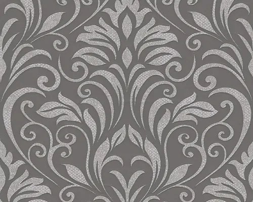 Vliesová tapeta, s efektem, motiv ornament, šedá