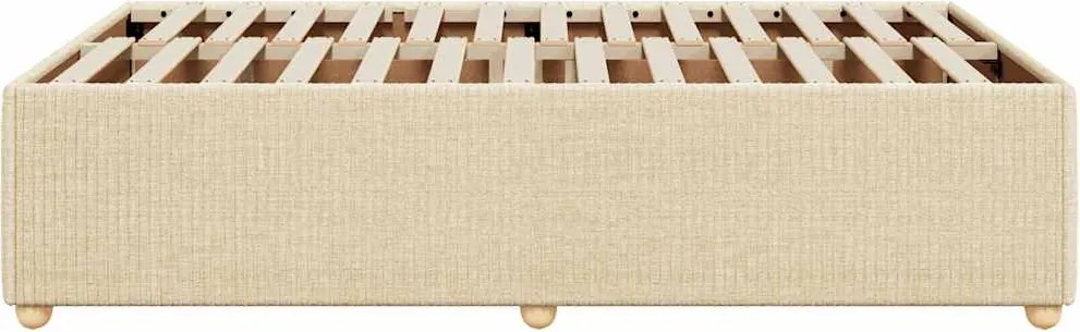 Rám postele bez matrací krémově 120x190 cm textil 3284926