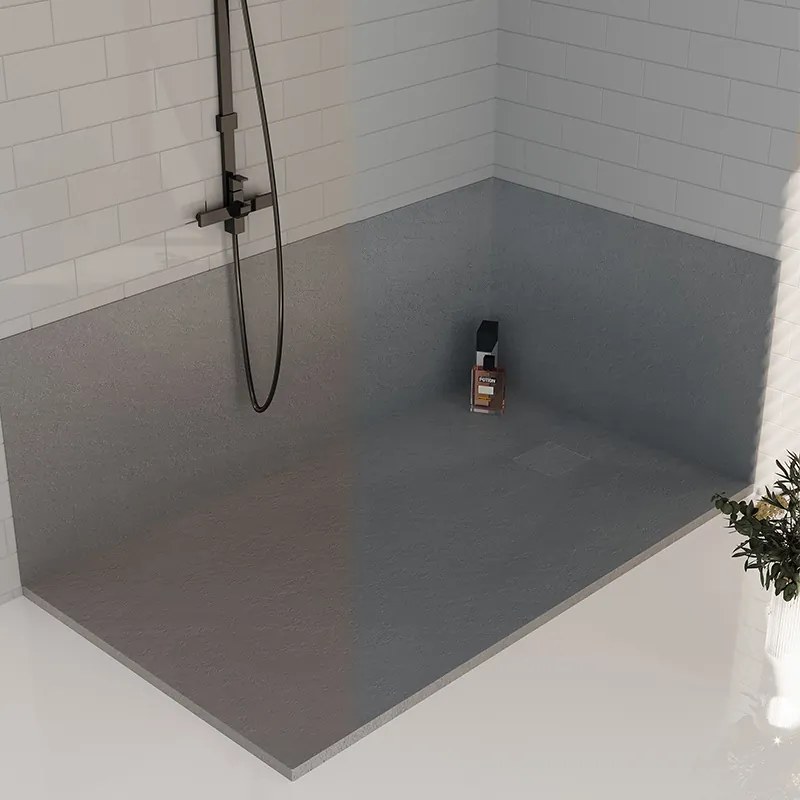 BPS-koupelny Obdélníková akrylátová sprchová vanička HYD-OSV-RIKO 90x70 šedá