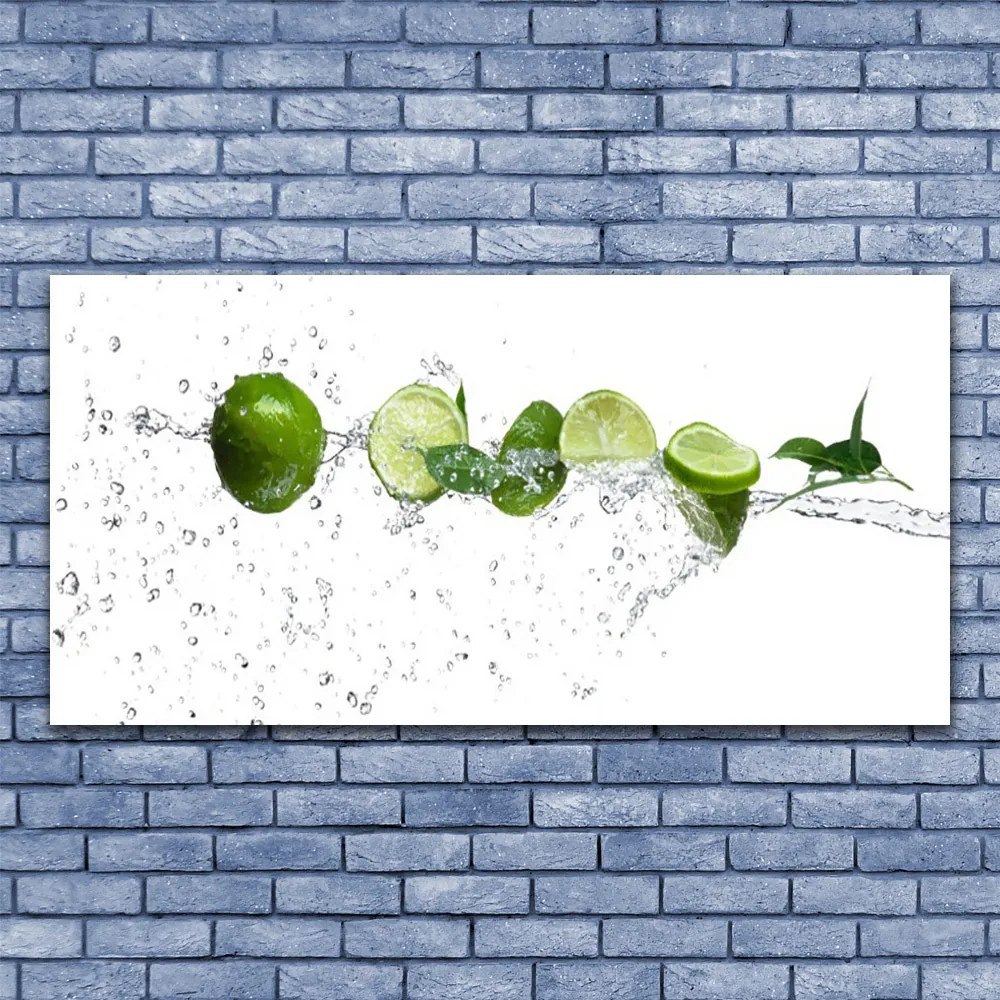 akrylový obraz Limetka Voda Kuchyně 120x60 cm