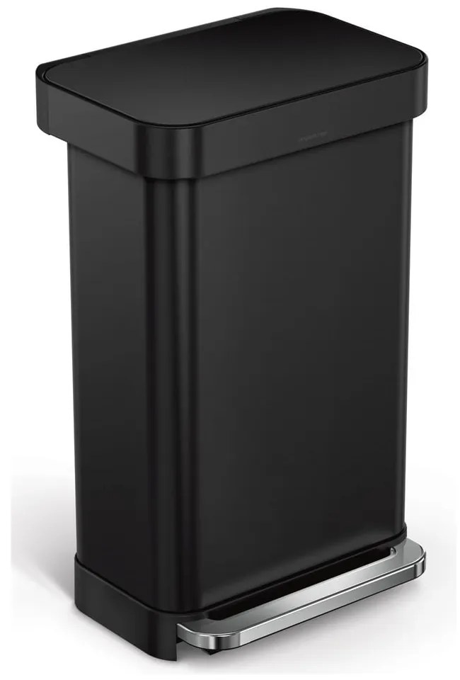 Pedálový ocelový odpadkový koš 45 l – simplehuman