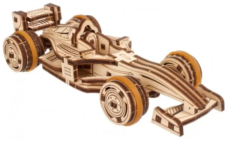 Ugears 3D dřevěné mechanické puzzle Compact Racer