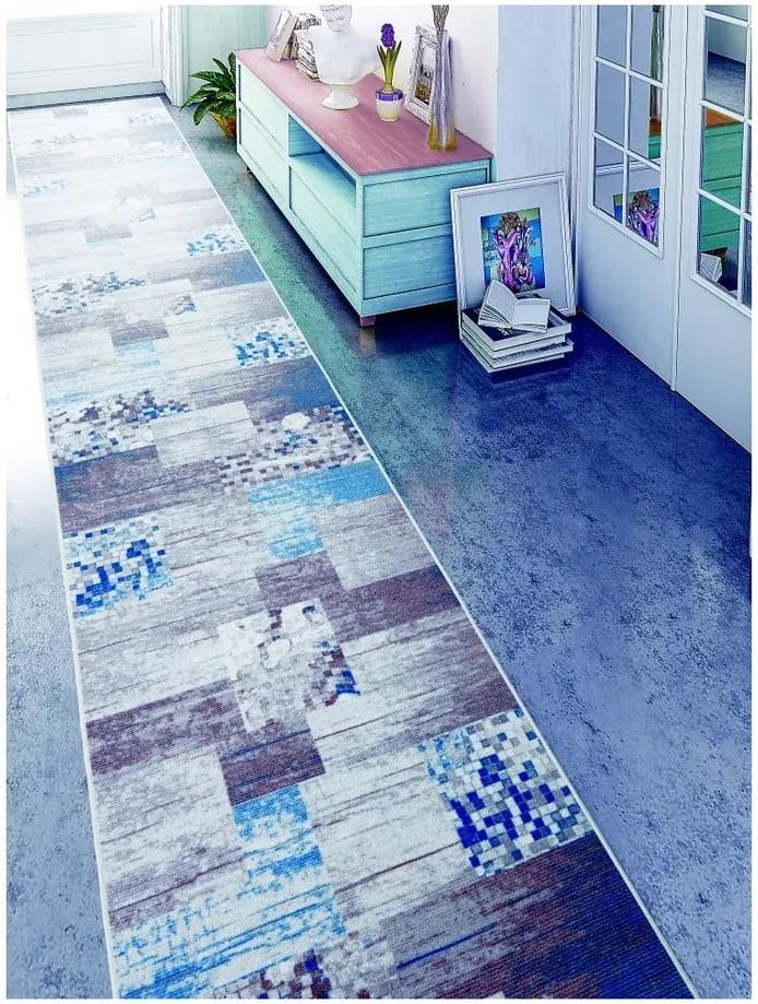 Modrý koberec Muriel Sento, 80 x 160 cm
