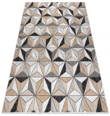 Dywany Luszczow Kusový koberec SISAL COOPER Mozaika, Trojúhelníky 22222 ecru / černý Rozměr koberce: 160 x 220 cm