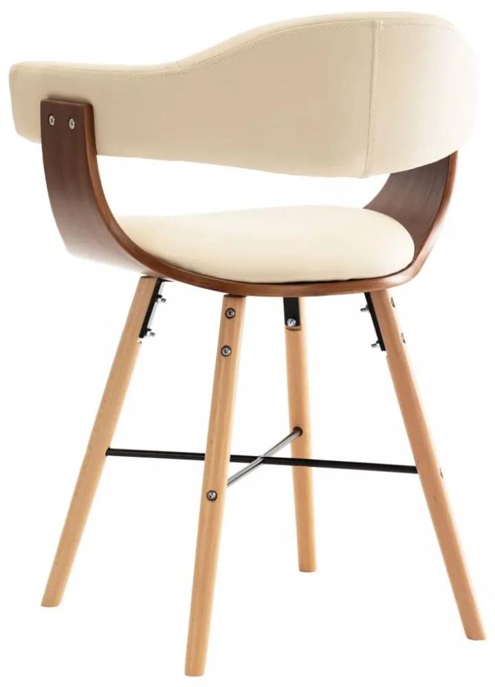 Jídelní židle 2 ks ohýbané dřevo / umělá kůže Dekorhome Černá / hnědá