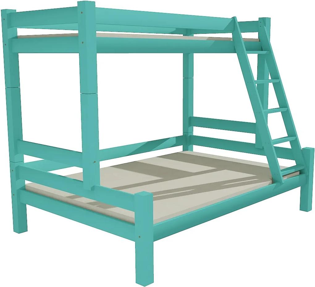 Patrová postel 8X8 / 6A spodní lůžko 120 x 200 cm vč. roštů Barva: Mint, Úložné prostory: bez zásuvek, Rozměr vrchního lůžka: 100 cm