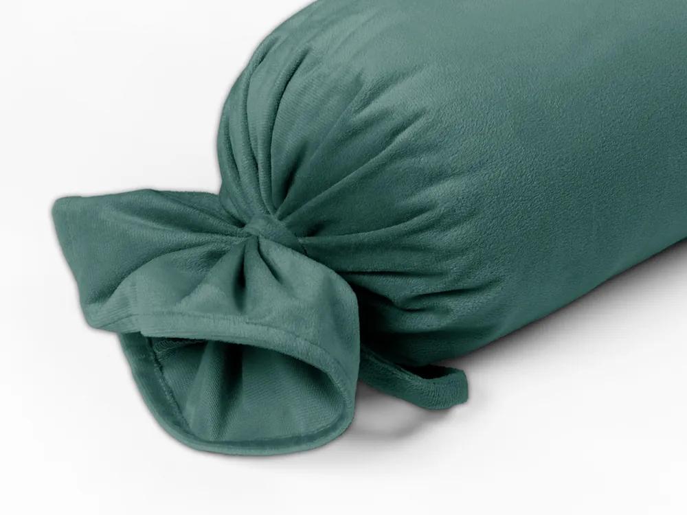 Biante Sametový polštář válec bonbon Velvet Premium SVP-022 Ledově zelený 15x100 cm