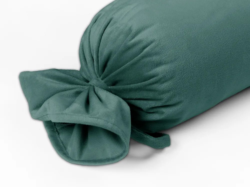Biante Sametový polštář válec bonbon Velvet Premium SVP-022 Ledově zelený 15x40 cm