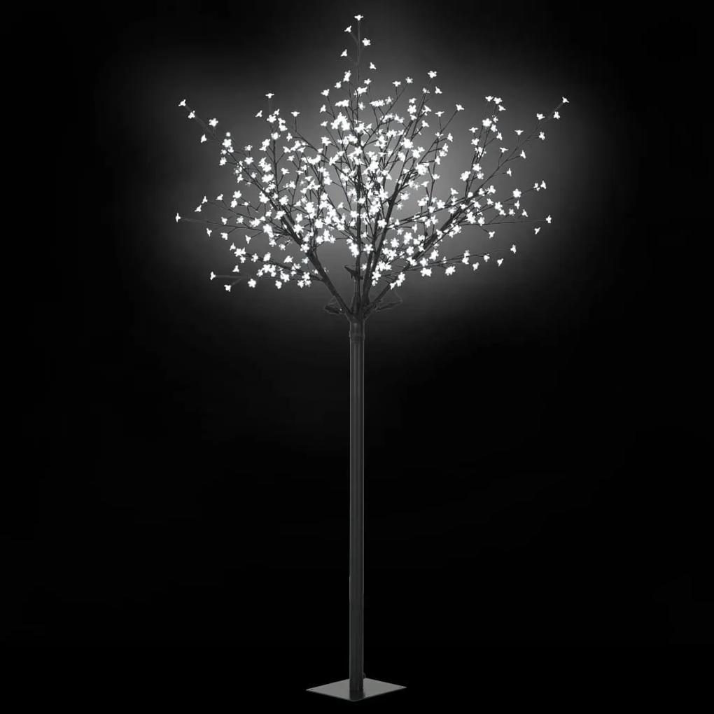 50689 vidaXL LED Kvetoucí vánoční strom dovnitř i ven IP44 250 cm bílý