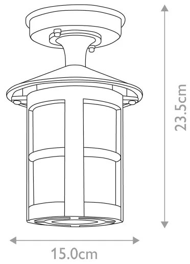 Elstead BL21A-BLACK - Venkovní přisazený lustr HEREFORD 1xE27/100W/230V IP43