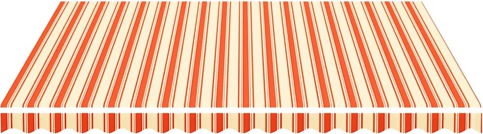 Náhradní plachta na markýzu žlutá a oranžová 400 x 350 cm polyesterová 312018