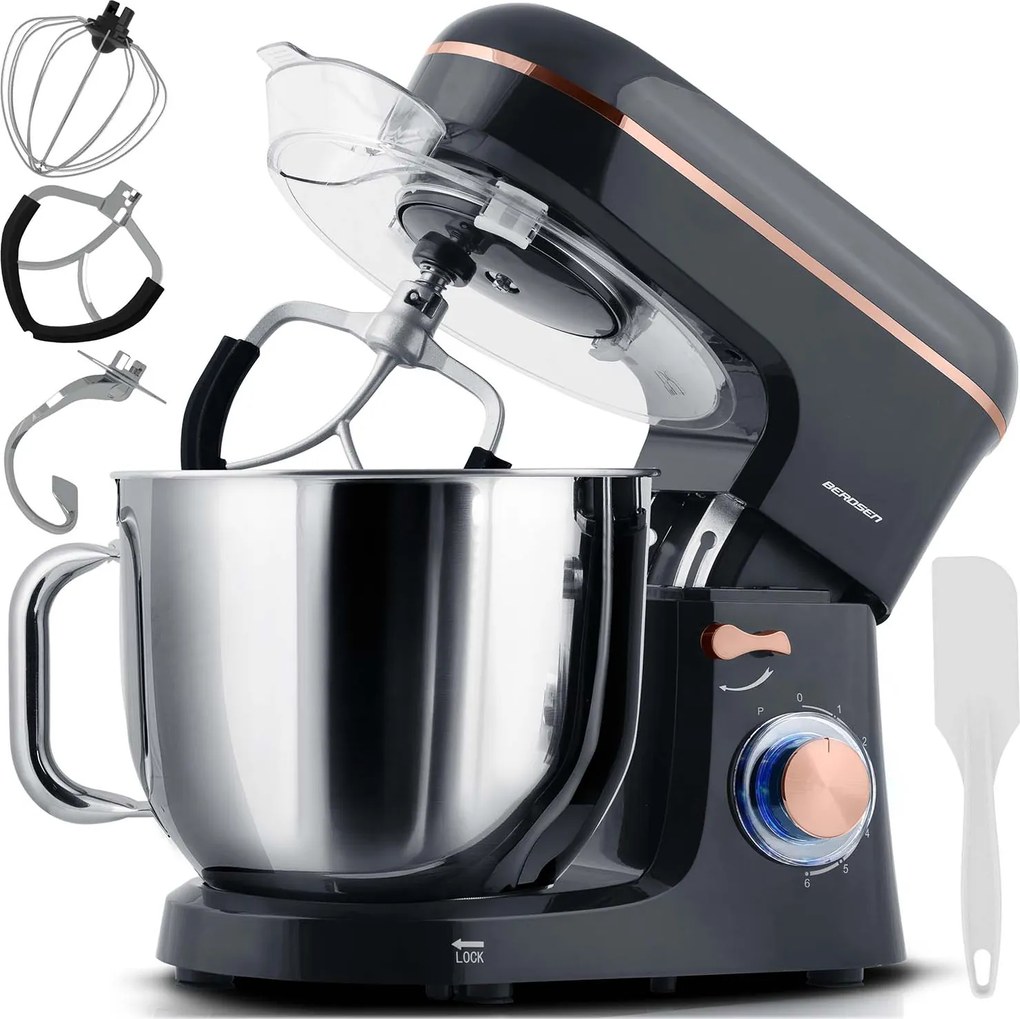 Berdsen 1400 W BD-756 3-v-1 planetární mixér kuchyňský robot 6l