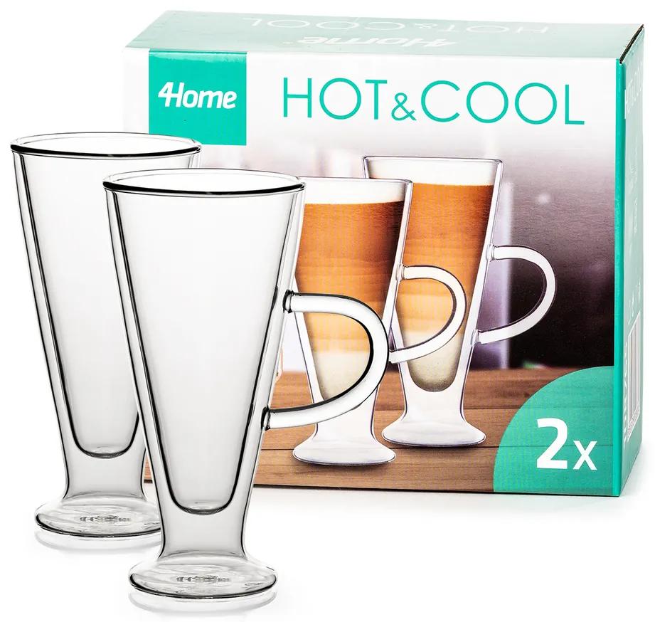 4Home Termo sklenice Latte Elegante Hot&Cool, 230 ml, 2 ks