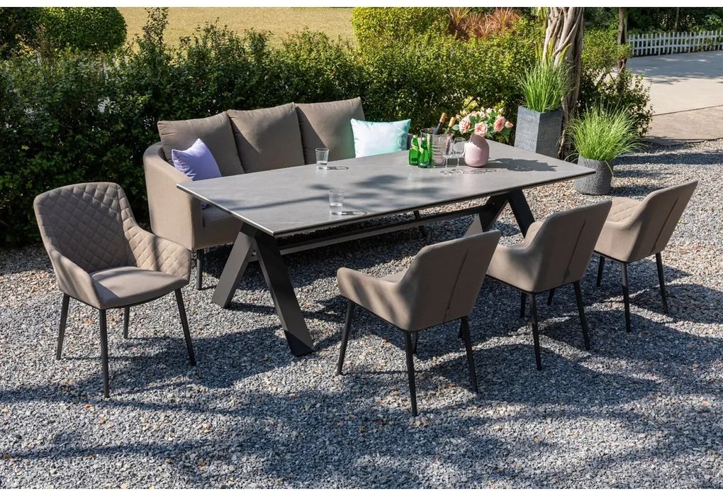 Doppler NOVA PARIS LIKA-TEX® zahradní sedací souprava 4+1 mocca