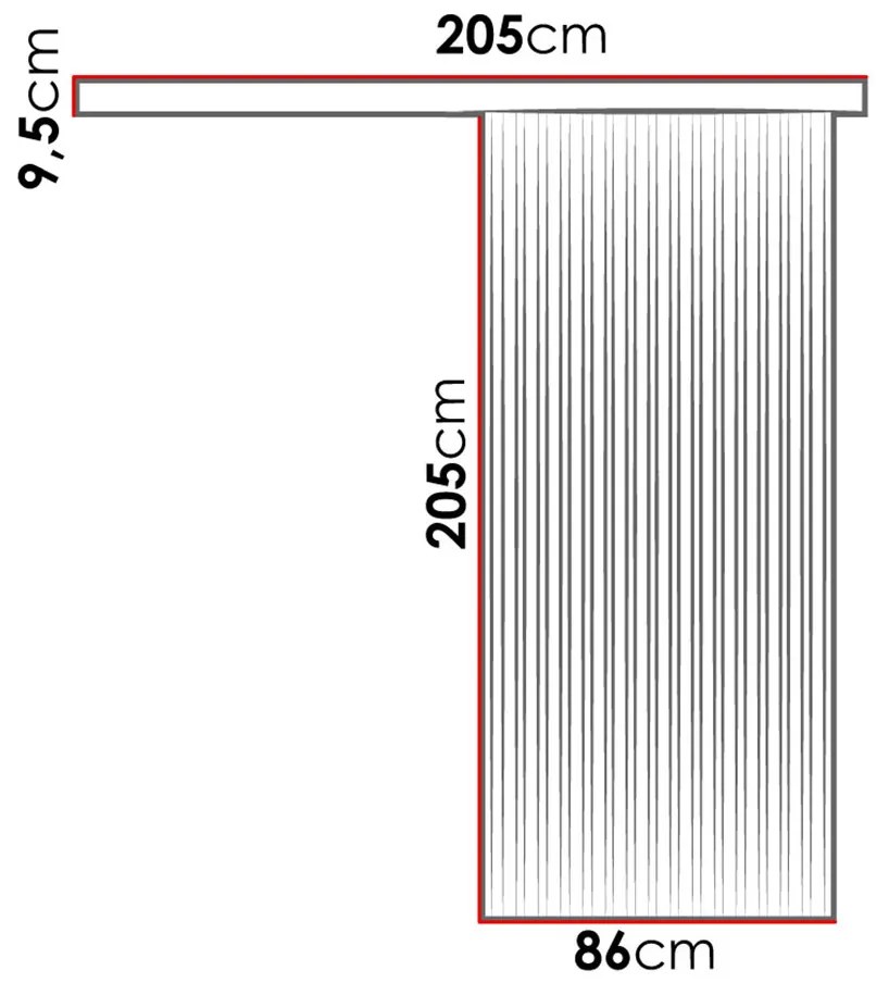 Posuvné interiérové dveře MIDLAND - 80 cm, dub kraft / černé