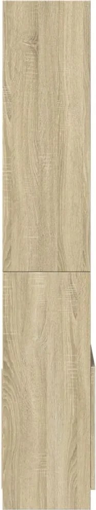 Skříň highboard dub sonoma 63 x 33 x 180 cm kompozitní dřevo 3309602