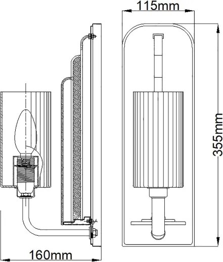 Quintiesse QN-KIMROSE1-PN -Nástěnné svítidlo KIMROSE 1xE14/40W/230V lesklý chrom