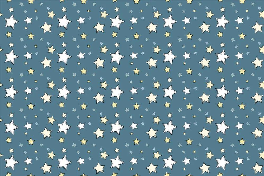 Tapeta vesmírné hvězdičky s modrým pozadím