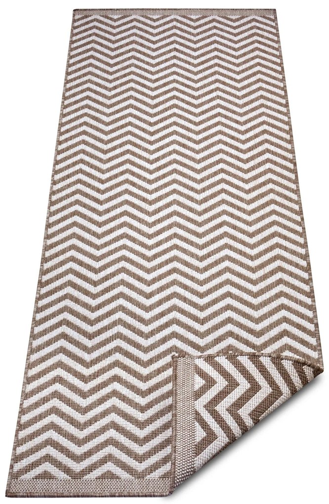 NORTHRUGS - Hanse Home koberce Kusový koberec Twin Supreme 105471 Palma Linen – na ven i na doma - 80x350 cm