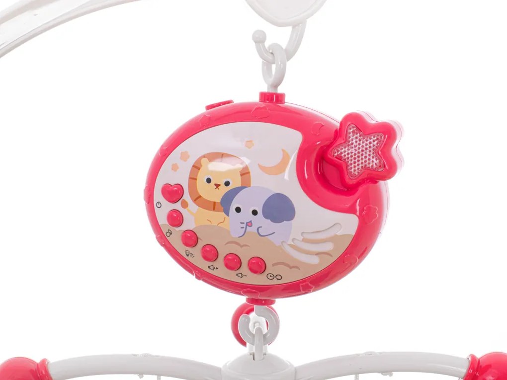 Creative Corner Kolotoč Lullaby Star Design růžový + dálkové ovládání