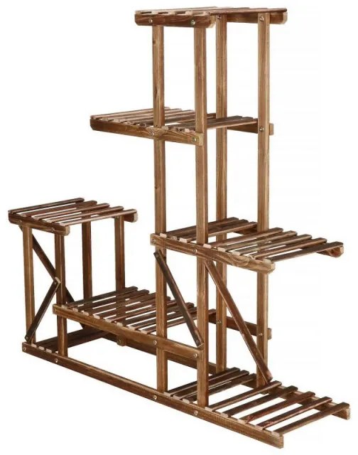 SPRINGOS Kaskádový stojan na květiny 95 cm, hnědý SPRINGOS PLANT 11 GA0176-XG