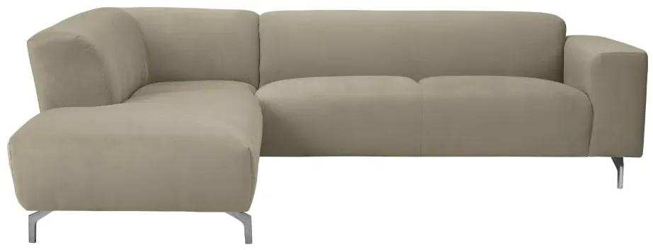 Rohová pohovka v přírodní barvě Windsor & Co Sofas Orion, levý roh
