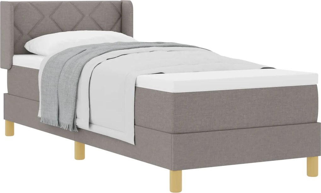 Postel s boxspringem s polštářem Taupe 200 x 80 cm textil 3341325