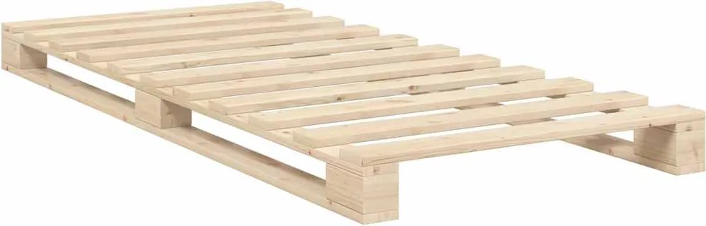Rám postele s čelem 90 x 200 cm masivní borové dřevo 3281538