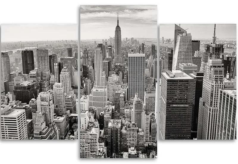 Gario Obraz na plátně Pohled na Manhattan - 3 dílný Rozměry: 60 x 40 cm