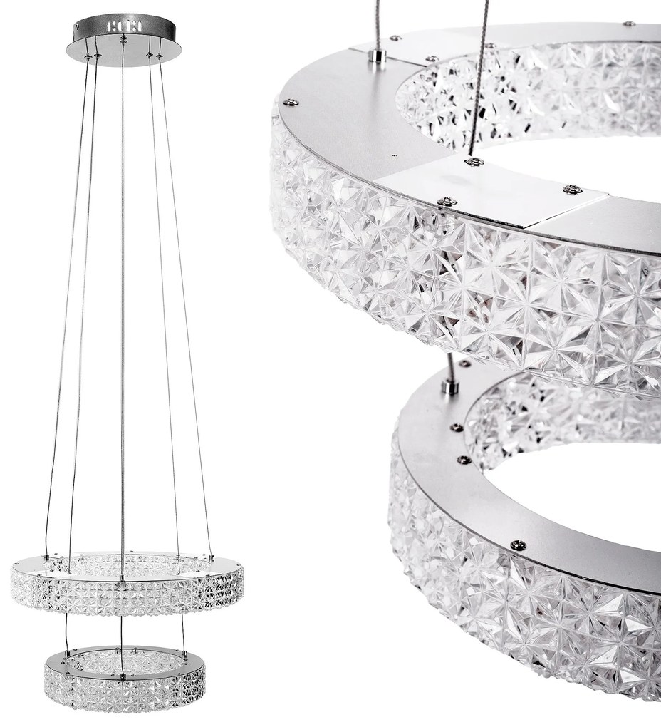 Toolight Závěsné LED osvětlení Crystal LE6 MS006-CP chrom