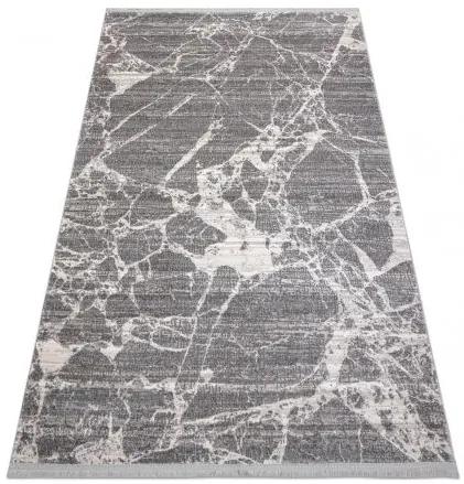 Moderní koberec REBEC střapce 51186B Mramor dvě úrovně rouna krém velikost 280x370 cm | krásné koberce cz