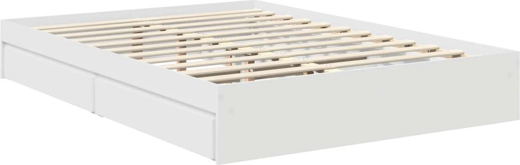 Postel s úložným prostorem Bílá 140 x 190 cm Kompozitní dřevo 3412276