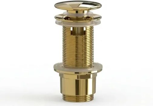 Výpusť k umyvadlu 5/4 SAT Aurum 7,2 cm, zlatá lesklá, plast SATAUCCXG