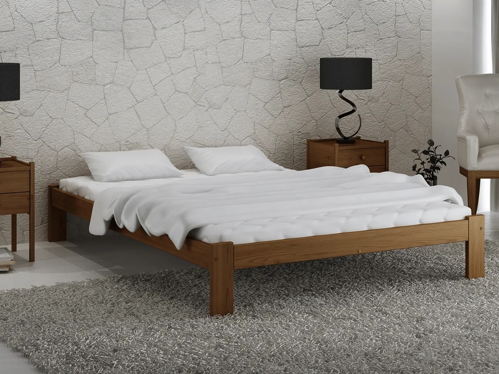 Postel s matrací VitBed 120x200 Anzu dub s roštem