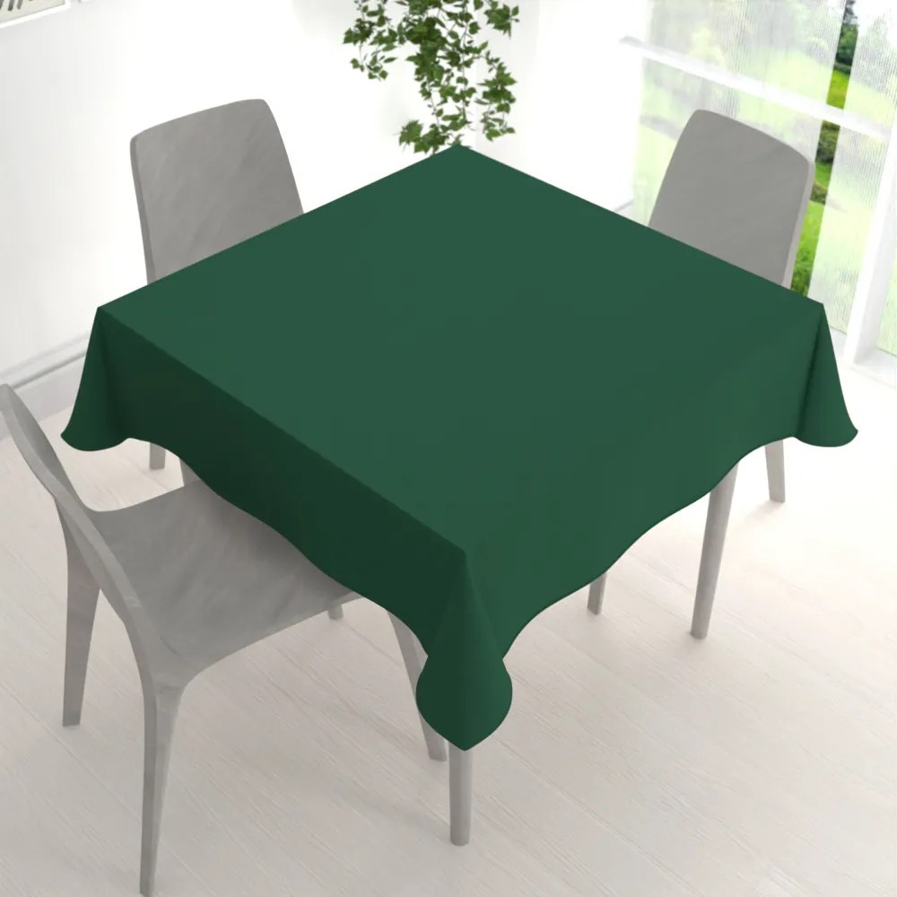 Biante Čtvercový bavlněný saténový ubrus ST-014 Zelený 70x70 cm