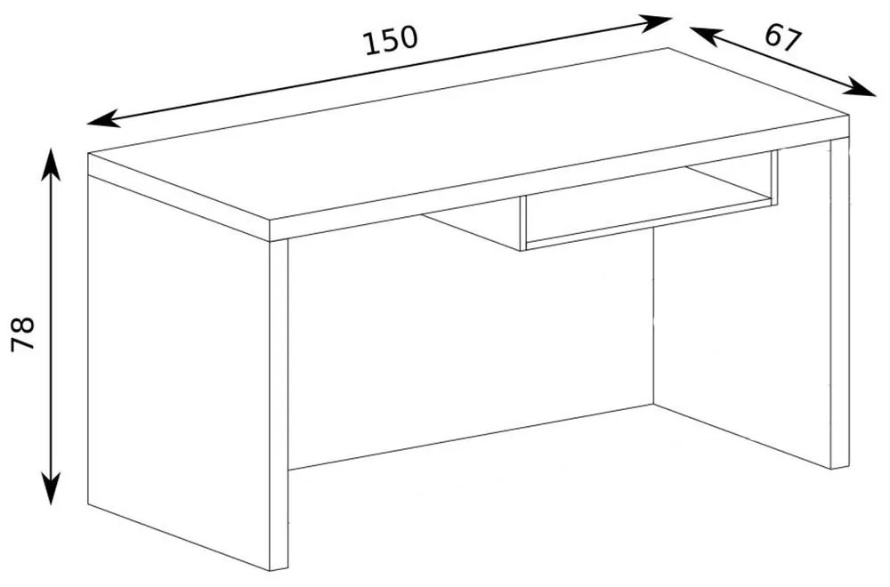 Vegas S - psací stůl V30 - santana světlá