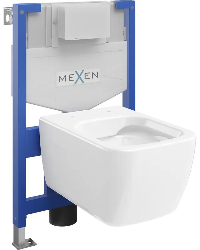 Mexen WC podomítkový set Felix XS-F stojan s WC mísou Margo, Bílá - 6803342XX00
