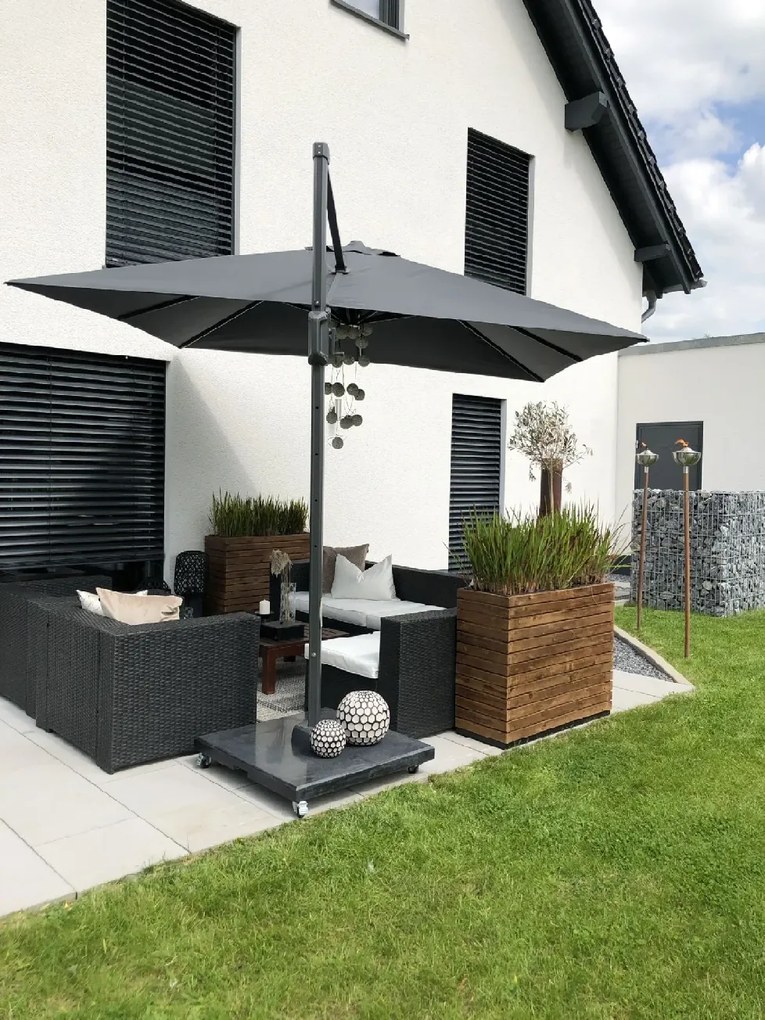 Květináč ELEMENTO, dřevo akácie, šířka 95 cm, hnědý