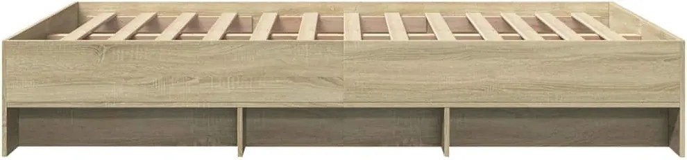 Rám postele bez matrace dub sonoma 140x190 cm kompozitní dřevo 3295683
