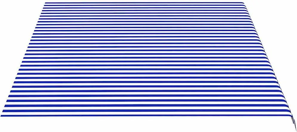 Náhradní plachta na markýzu modrá a bílá 500 x 350 cm polyesterová 311922