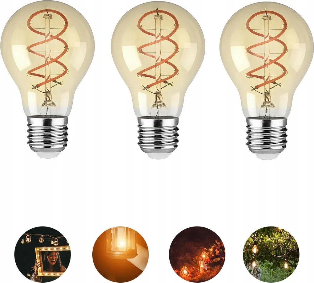 Led žárovka E27 Filament 4W teplá 2200K Edison Retro Ozdobná Žárovka