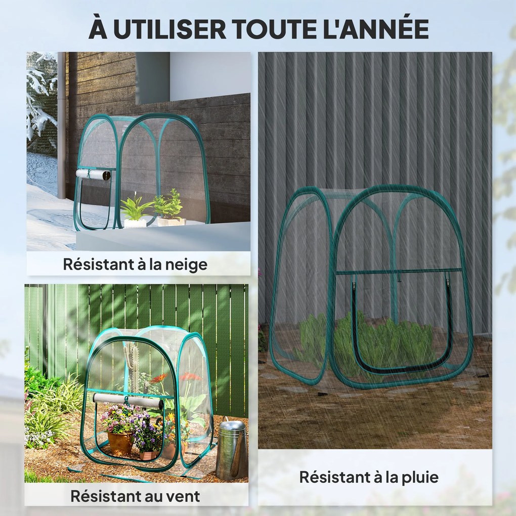 Outsunny Mini Zahradní Skleník, Mini Transparentní PVC Pop-Up Skleník, Zimní Stan pro Vnitřní nebo Venkovní Použití, pro Zeleninu, Rostliny, Květiny,…